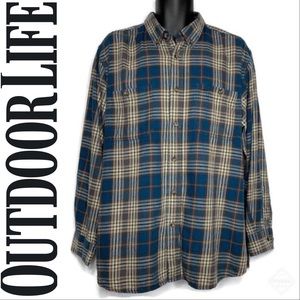 Outdoor Life | Shirts | Outdoor Life Mens Plaid Flannel Shirt Sz Xl ...